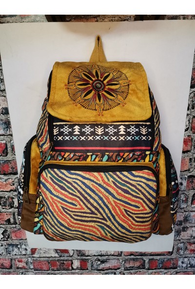 Street Bag New Pecwork Kapaklı Kadın Sırt Çantası Bohem Otantik Etnik Desen Street Bag New Pecwork Kapaklı Kadın Sırt Çantası Bohem Otantik Etnik Desen