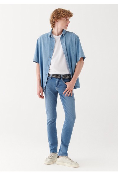 Jake Gök Mavi Street Comfort Jean Pantolon Jake Gök Mavi Street Comfort Jean Pantolon
