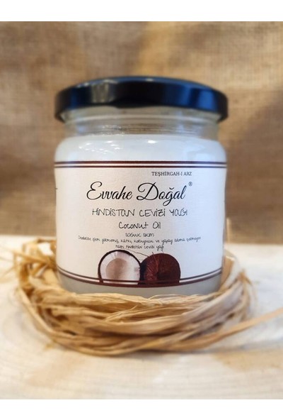 Evvahe Doğal Hindistan Cevizi Yağı 150 gr Evvahe Doğal Hindistan Cevizi Yağı 150 gr