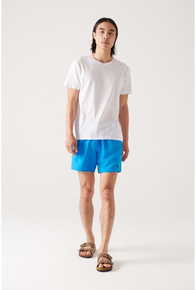 AVVA Düz Deniz Şortu_mavi