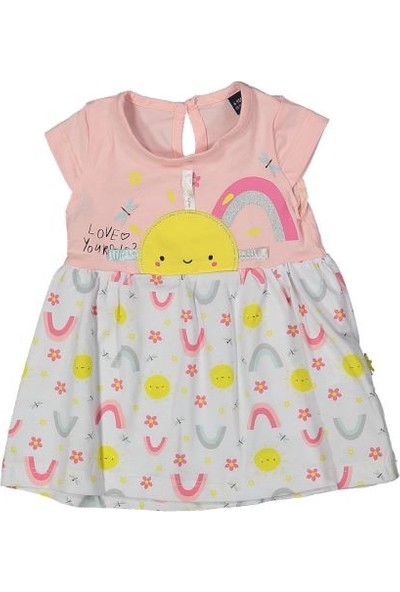 Deren Kids Love Sun Baskılı Kız Bebek Elbise
