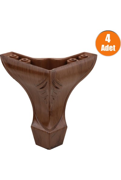 Badem10 Lukens Mobilya Kanepe Koltuk Ayağı 10 cm Ahşap Desenli Baza Ayak 4 Adet Badem10 Lukens Mobilya Kanepe Koltuk Ayağı 10 cm Ahşap Desenli Baza Ayak 4 Adet