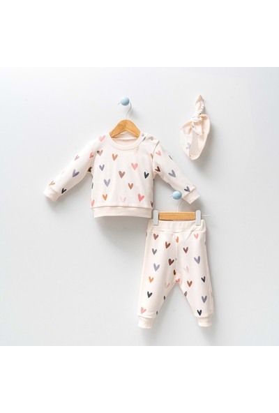 Kız-Erkek Bebek 2li Takım Kalpli - By Bubbles - 2li Takım - Bej - 3-6 Ay Kız-Erkek Bebek 2li Takım Kalpli - By Bubbles - 2li Takım - Bej - 3-6 Ay