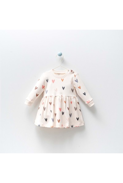 Kız Bebek Elbise Kalpli Baskı - By Bubbles - Elbise - Bej - 18-24 Ay Kız Bebek Elbise Kalpli Baskı - By Bubbles - Elbise - Bej - 18-24 Ay