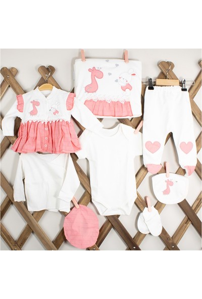 Kız Bebek 10LU Zıbın Set - Nono Baby - Hastane Çıkış & Zıbın - Nar - Yenidoğan Kız Bebek 10LU Zıbın Set - Nono Baby - Hastane Çıkış & Zıbın - Nar - Yenidoğan