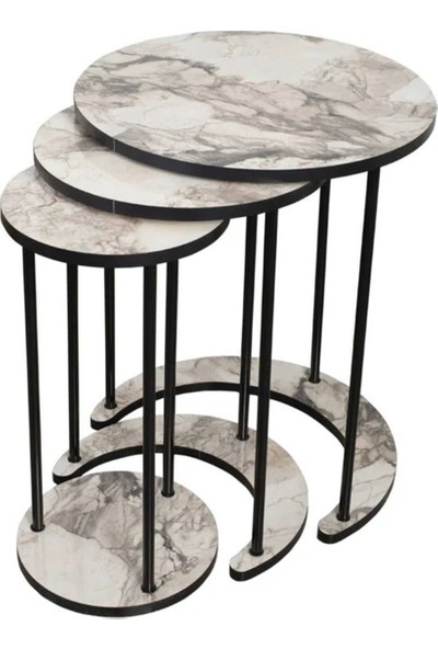 Bambeds Mobilya Efes Beyaz Mermer Ay Zigon Sehpa Bambeds Mobilya Efes Beyaz Mermer Ay Zigon Sehpa