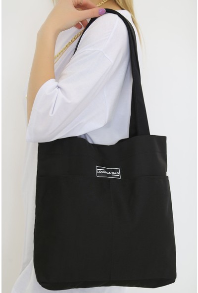 Hepsiyenimoda Kanvas Omuz Çanta Siyah
