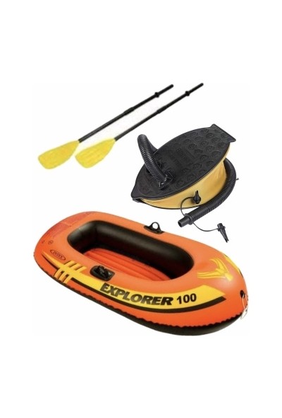 Şişme Bot Explorer 100 (55KG) 147X84X36CM + Kürek + Ayaklı Pompa Şişme Bot Explorer 100 (55KG) 147X84X36CM + Kürek + Ayaklı Pompa