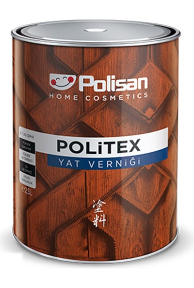 Polisan Politex Yat Verniği Parlak Şeffaf 2,5 Litre Polisan Politex Yat Verniği Parlak Şeffaf 2,5 Litre