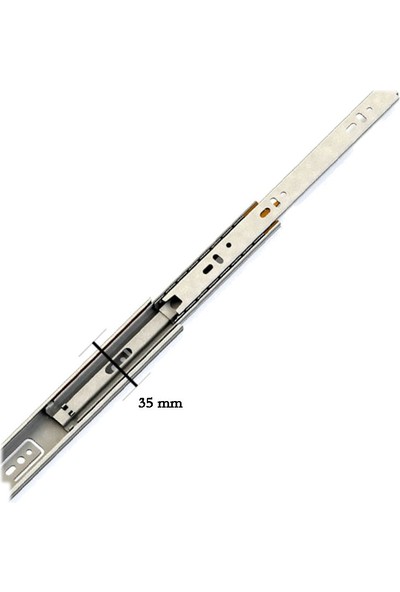 Teleskopik Bilyalı Dolap Çekmece Rayı Tek Açılımlı 35 mm * 45 cm Teleskopik Bilyalı Dolap Çekmece Rayı Tek Açılımlı 35 mm * 45 cm