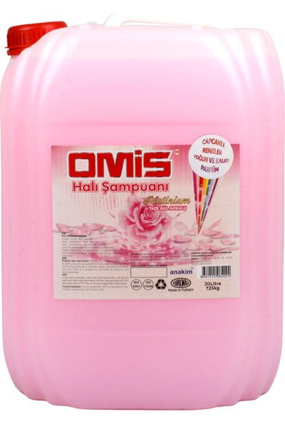 Omis Halı Şampuanı Platinium 20 Litre Taze Gül Kokulu