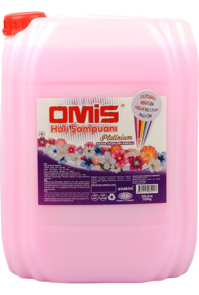 Omis Halı Şampuanı Platinium 20 Litre Bahar Çiçekleri Kokulu