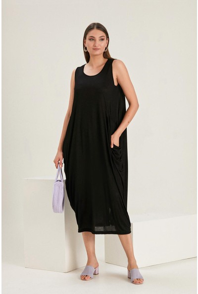 Alexandergardı Kolsuz Salaş Cepli Elbise (B22-46400)