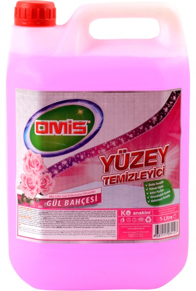 Omis Yüzey Temizleyici 5 Litre Gül Bahçesi Parfümlü Omis Yüzey Temizleyici 5 Litre Gül Bahçesi Parfümlü