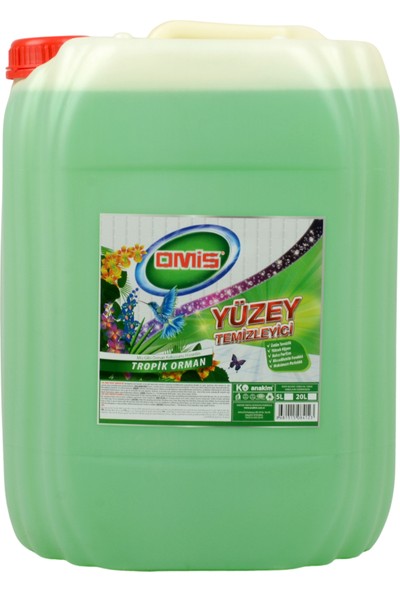 Omis Yüzey Temizleyici 20 Litre Tropik Orman Parfümlü Omis Yüzey Temizleyici 20 Litre Tropik Orman Parfümlü