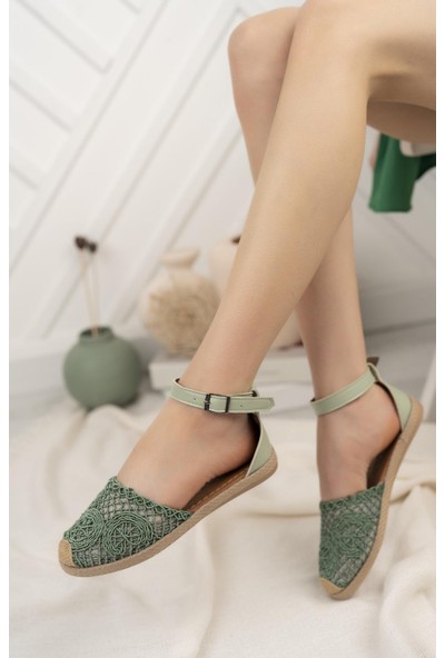 Moda Değirmeni Kadın Dantelli Sandalet MD1058-123-0001