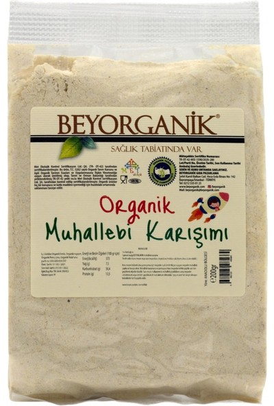 Beyorganik Organik Muhallebi Karışımı 200GR Beyorganik Organik Muhallebi Karışımı 200GR