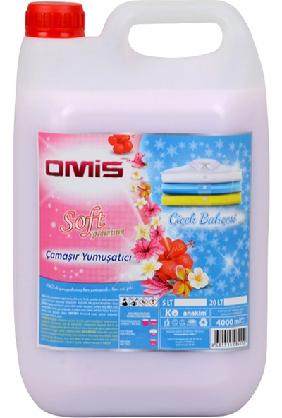 Omis Soft Premium Çamaşır Yumuşatıcı 5 Litre Çiçek Bahçesi