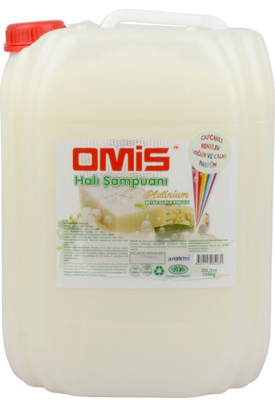 Omis Halı Şampuanı Platinium 20 Litre Beyaz Sabun Kokulu