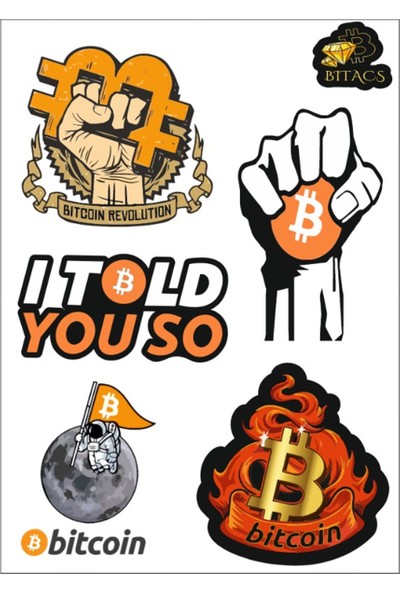 Bitacs Bitcoin (Btc) Tasarımlı Sticker Set Bitacs Bitcoin (Btc) Tasarımlı Sticker Set