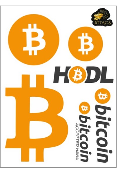 Bitacs Bitcoin (Btc) Tasarımlı Sticker Set Bitacs Bitcoin (Btc) Tasarımlı Sticker Set