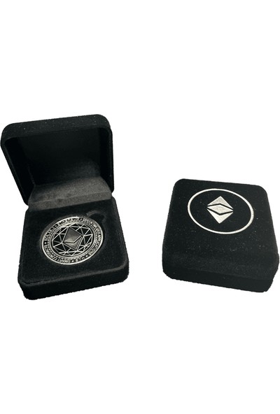 Bitacs Gümüş Baskılı Siyah Kadife Kutulu Gümüş Rengi Ethereum Madeni Para Hediyelik Eşya Bitcoin Bitacs Gümüş Baskılı Siyah Kadife Kutulu Gümüş Rengi Ethereum Madeni Para Hediyelik Eşya Bitcoin