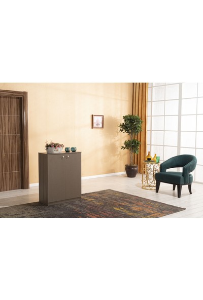 Furnia Origami Ayakkabılık Cotton Kahve