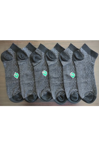 6'lı Desenli Bambu Erkek Patik Çorap