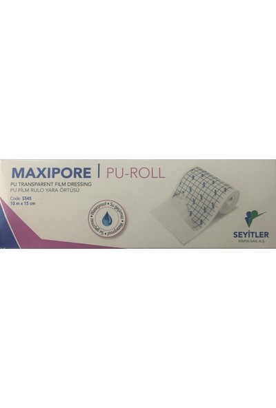 Maxipore Pu Roll Şeffaf Rulo Banyo Bandı 15CMX10MT Maxipore Pu Roll Şeffaf Rulo Banyo Bandı 15CMX10MT