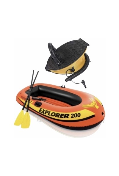 Şişme Bot EXPLORER200+KÜREK+AYAKLI Pompa 185X94X41CM Şişme Bot EXPLORER200+KÜREK+AYAKLI Pompa 185X94X41CM