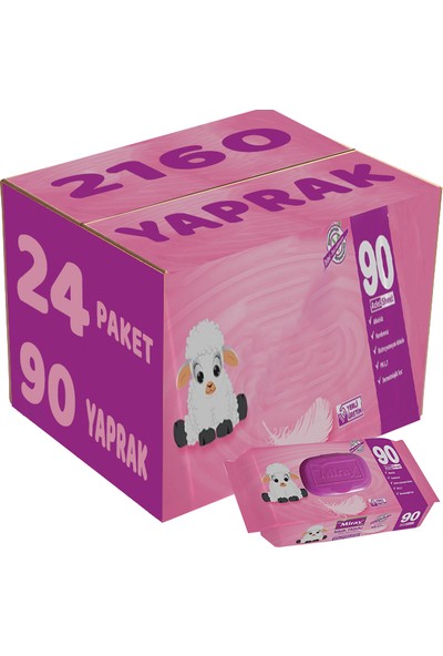 Miray Rosalina Islak Havlu Mendil 90 Yaprak Plastik Kapaklı 24 Lü Set 2160 Yaprak Miray Rosalina Islak Havlu Mendil 90 Yaprak Plastik Kapaklı 24 Lü Set 2160 Yaprak