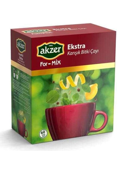 Akzer For Mix Ekstra Karışık Bitki Çayı 60LI 120GR Akzer For Mix Ekstra Karışık Bitki Çayı 60LI 120GR