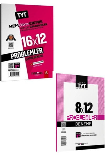 Marka Yayınları TYT Problemler 16X12 Çıkmış ve Çıkabilecek Denemeler & TYT 8X12 Problem Denemesi (Ciltli) Marka Yayınları TYT Problemler 16X12 Çıkmış ve Çıkabilecek Denemeler & TYT 8X12 Problem Denemesi (Ciltli)