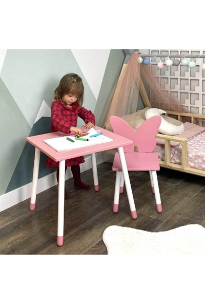 Odun Concept Ahşap Çocuk Oyun ve Aktivite Masa Sandalye Takımı - Kelebek- Ahşap Odun Concept Ahşap Çocuk Oyun ve Aktivite Masa Sandalye Takımı - Kelebek- Ahşap