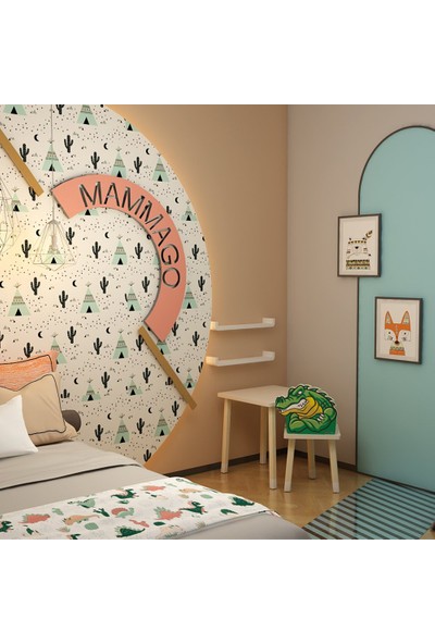 Odun Concept Doğal Ahşap Çocuk Aktivite Masa ve Sandalye Takımı - Timsah Odun Concept Doğal Ahşap Çocuk Aktivite Masa ve Sandalye Takımı - Timsah