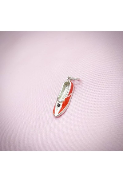 Oriental Turuncu Mineli Çarık Kolye Ucu