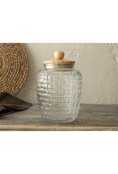 English Home Osier Cam Kavanoz 2100 ml Şeffaf English Home Osier Cam Kavanoz 2100 ml Şeffaf