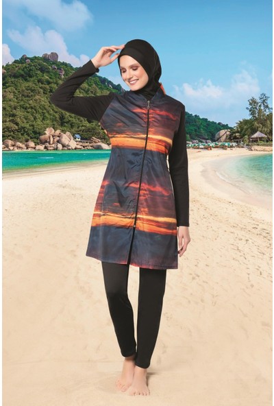 Ruko Maio 22141-1 Manzara Desenli Dik Yaka Tesettür Mayo Ruko Maio 22141-1 Manzara Desenli Dik Yaka Tesettür Mayo