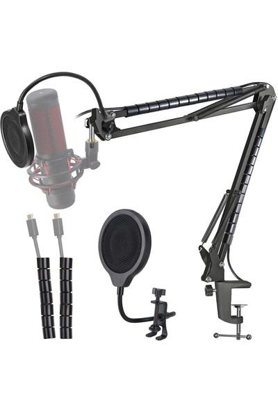 Artmosfer Hyperx Quadcast Mikrofon Standı, Pop Korumalı - Mikrofon Kolu ve 3 Katmanlı Rüzgar Koruması Artmosfer Hyperx Quadcast Mikrofon Standı, Pop Korumalı - Mikrofon Kolu ve 3 Katmanlı Rüzgar Koruması