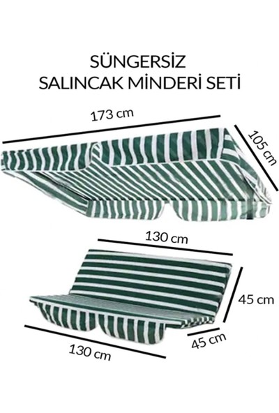Weblonya Bahçe Salıncak Minder Kılıfı Süngersiz Kılıf 2061