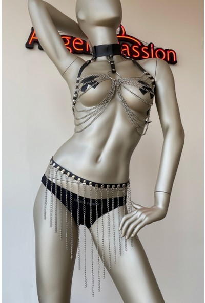 Zincirli Etek ve Büstiyer Takım