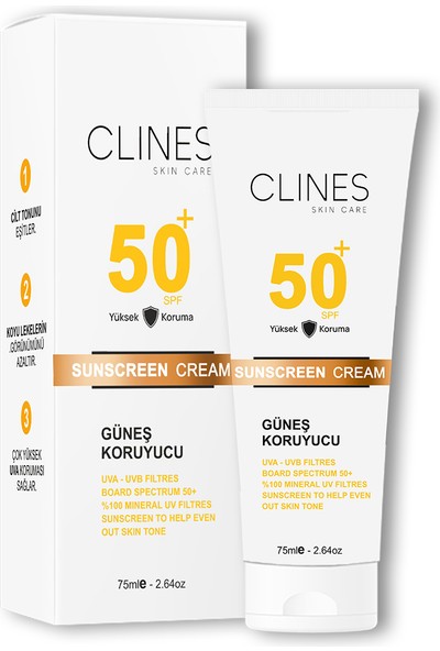 Clines Spf +50 Güneş Koruyucu 75 ml Clines Spf +50 Güneş Koruyucu 75 ml
