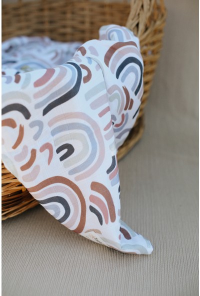 Tarkito Organic Gökkuşağı Müslin Örtü 80X95CM