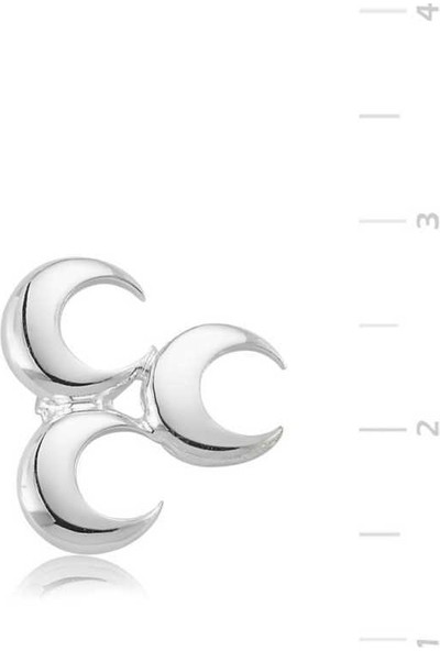 Gumush Gümüş Üç Hilal Rozet