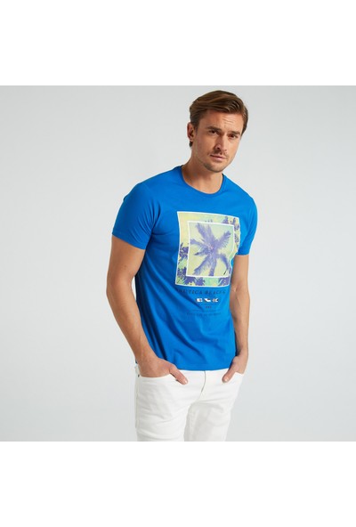 Nautica Erkek Mavi Standart Fit Kisa Kollu T-Shirt VC25203T.4SJ