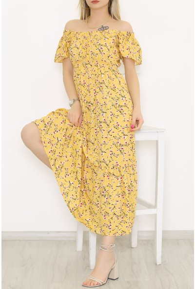 Depoxml Madonna Yaka Elbise Hardalpembe - 8831.701.