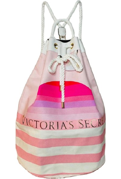 Victoria's Secret Kadın Pembe Büzgü Kapatmalı Sırt Çantası