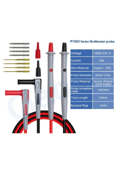 Efiks P1502B ve P1503 Serisi Standart Multimetre Prob Seti