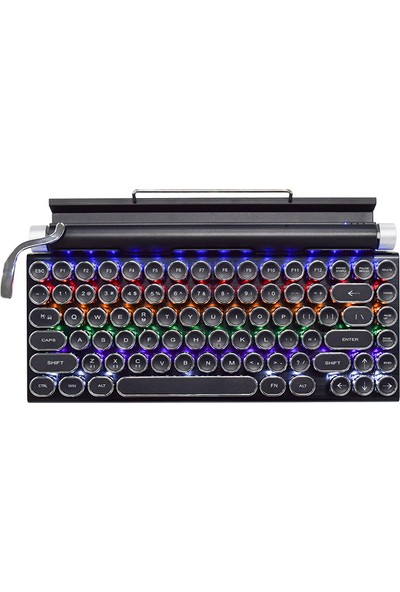 Muzi Punk Retro Mekanik Klavye E-Spor Oyun Cafe Kablolu Kablosuz Bluetooth Mavi Mil Gerçek Mekanik Klavye (Yurt Dışından) Muzi Punk Retro Mekanik Klavye E-Spor Oyun Cafe Kablolu Kablosuz Bluetooth Mavi Mil Gerçek Mekanik Klavye (Yurt Dışından)