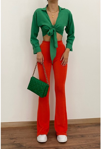 Ispanyol Relax Pantolon Oranj